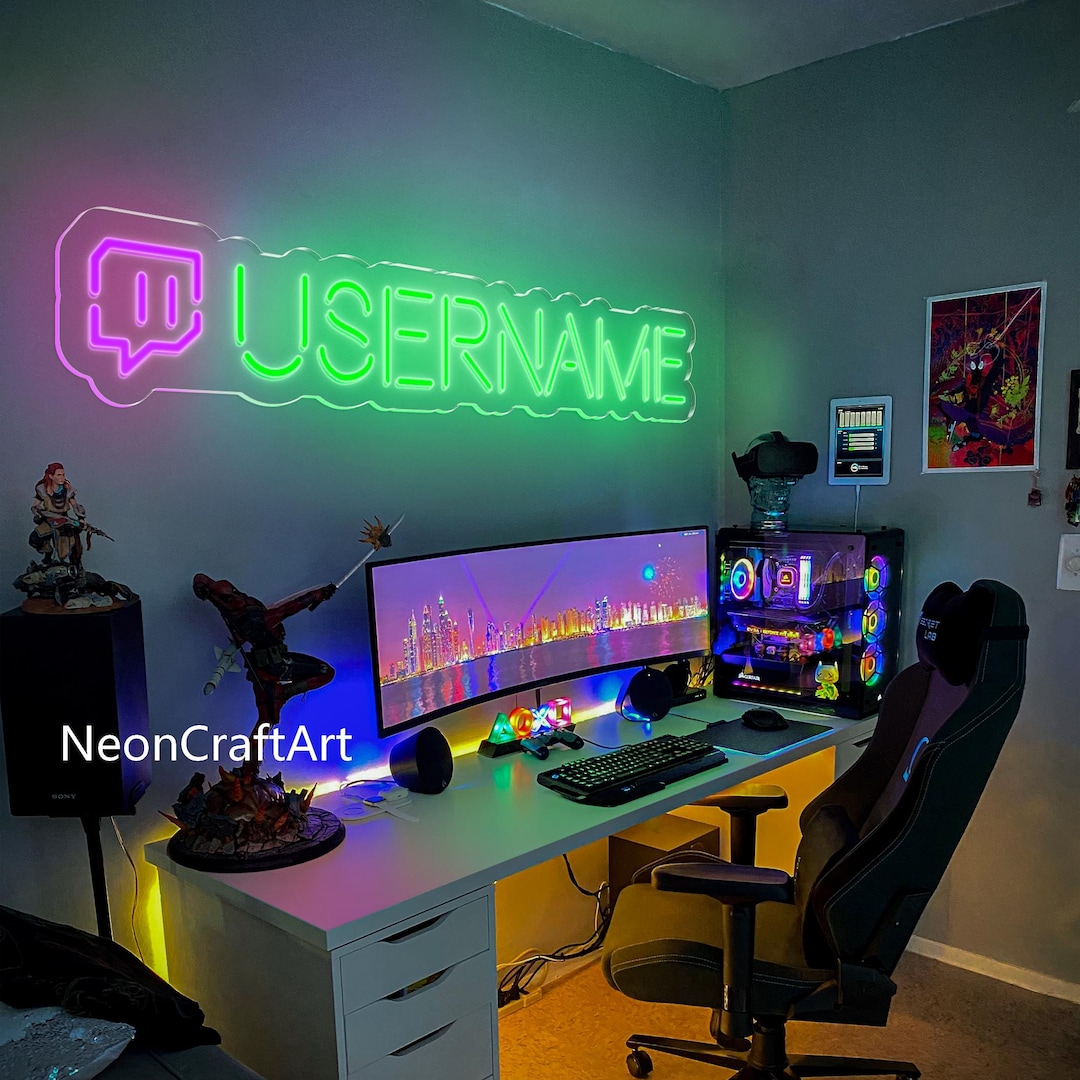 Custom Game Room Neon Sign,custom Game Room Icon Decor,custom Username ...