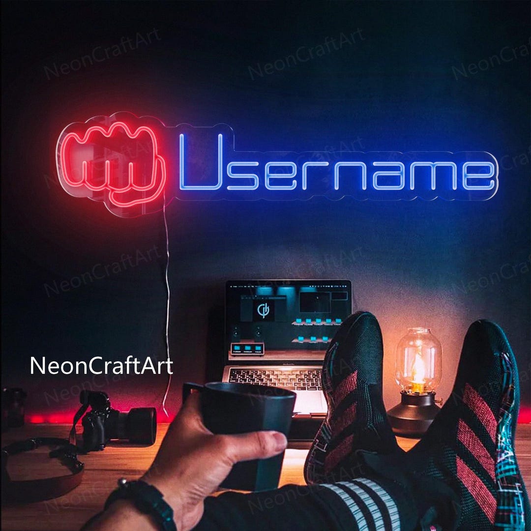 Custom Gamer Neon Sign , Gamer Tag Sign, Game Room Decor, Gaming Wall ...