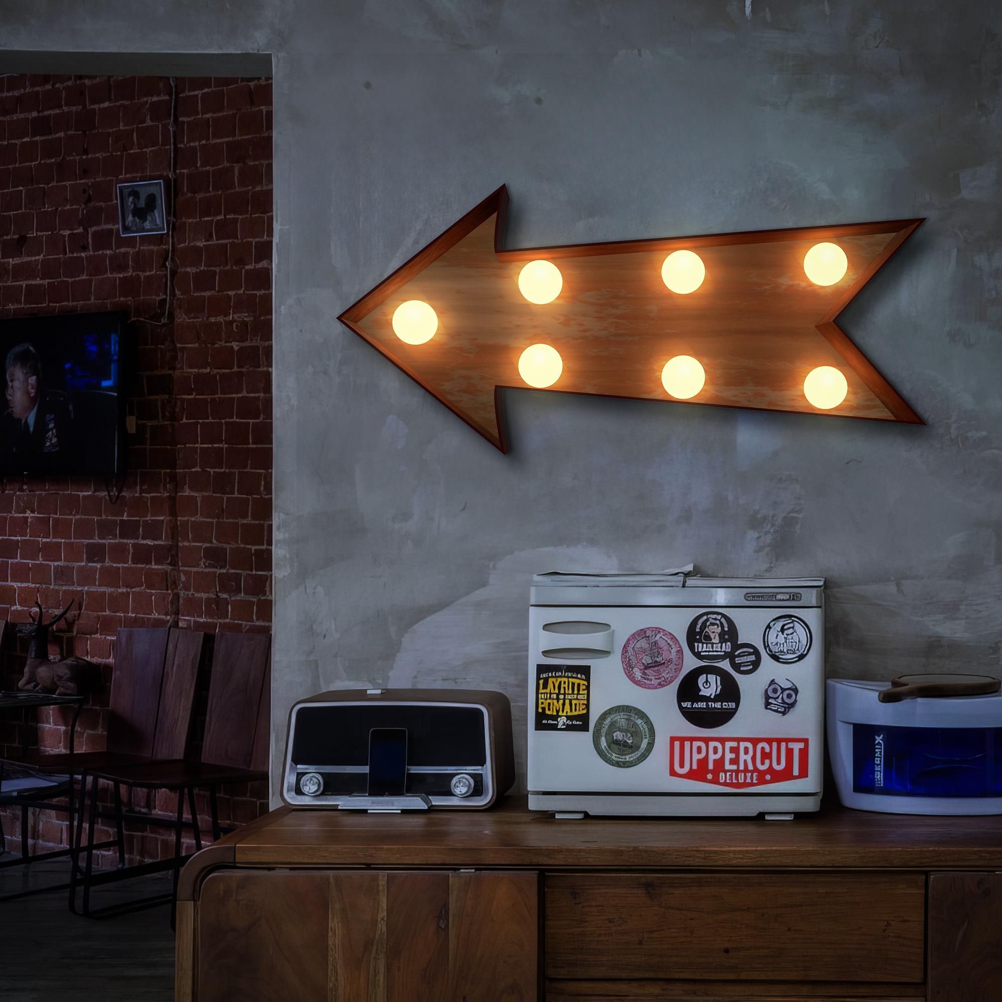 LED Light up Arrow Sign - Custom Metal Marquee Directional Sign ...