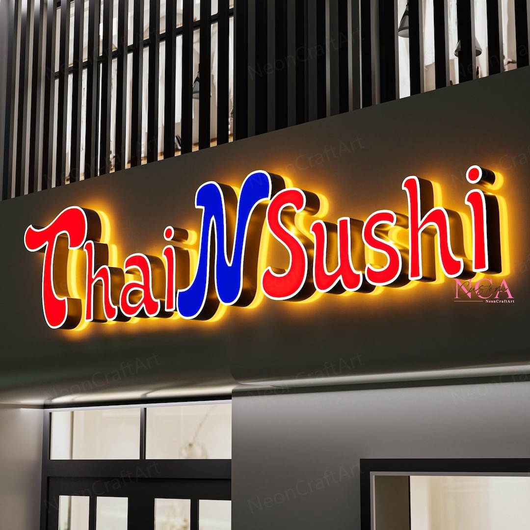 Custom LED Business Sign - Durable Storefront Logo Light - Waterproof ...