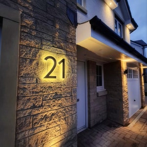 LED Backlit House Numbers,personalized House Number,custom Door Sign ...