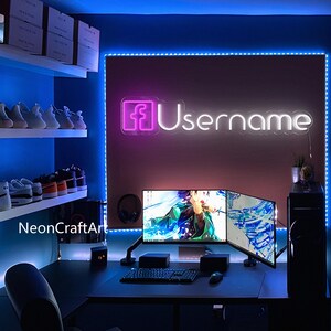 Personalized Gamer Tag Neon,custom Username Neon Sign,custom Game Logo ...