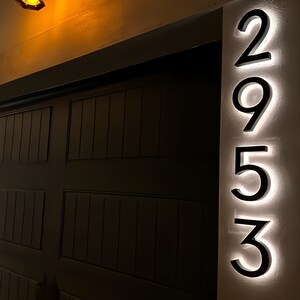 LED Metal House Number Sign Custom LED Address Number Sign Metal ...