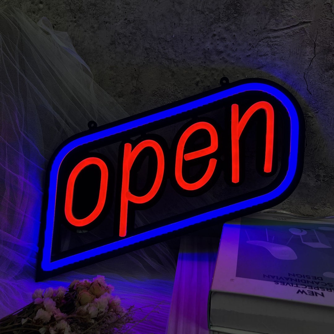 Open Logo Business Store Sign, Open Neon Bar Sign LED Sign for ...