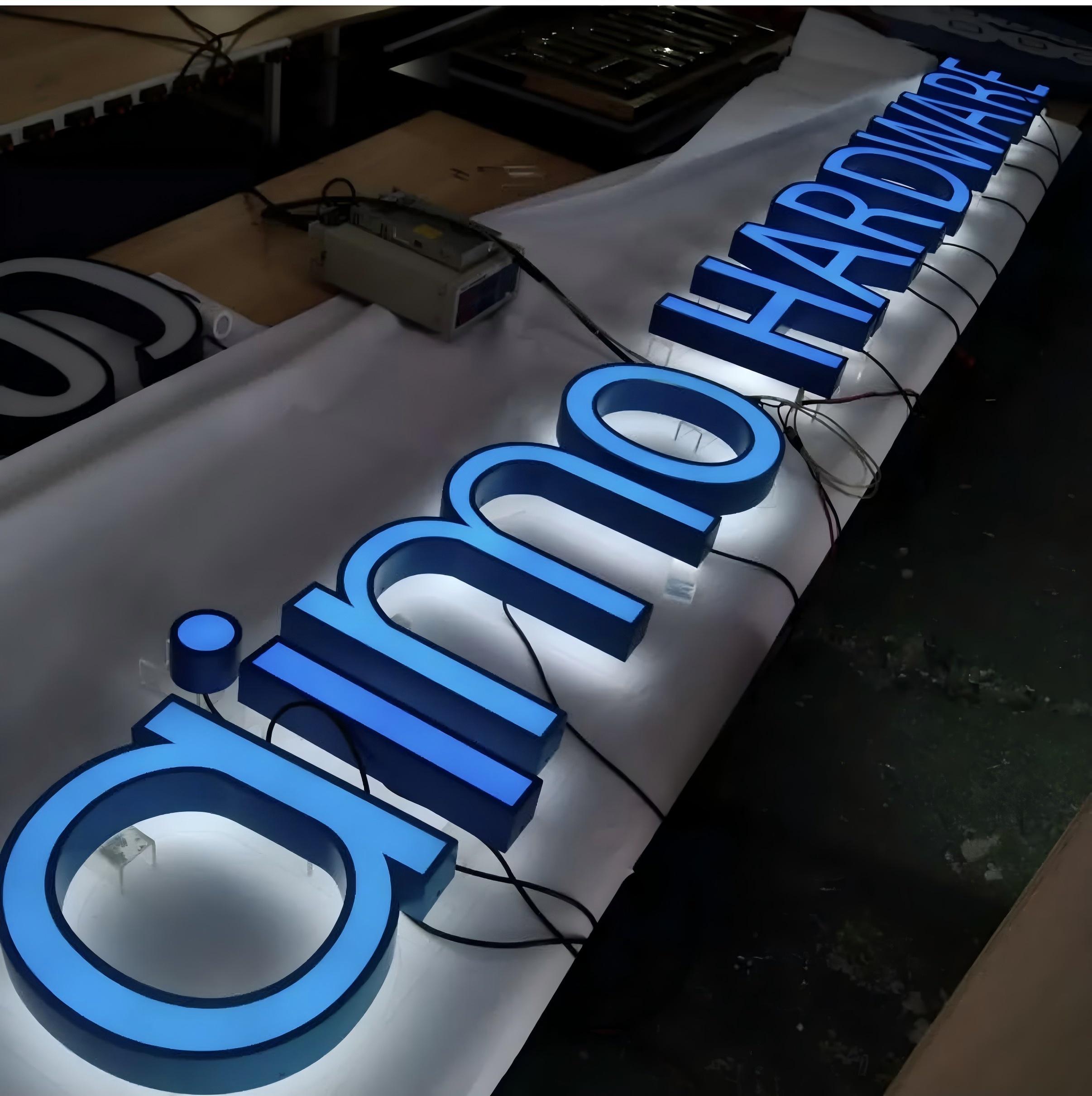 Custom LED Business Sign - 3D Illuminated/backlit Letters - Waterproof ...