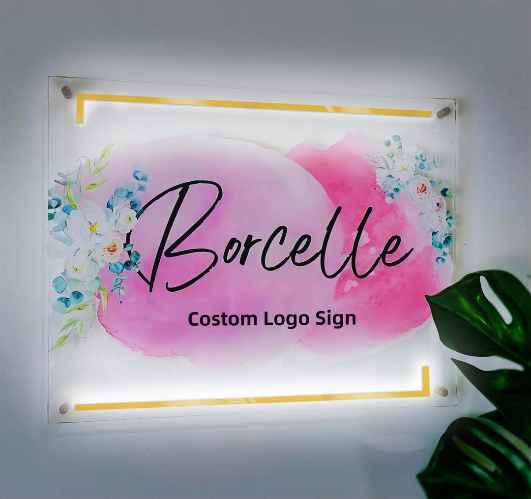 Aesthetic Custom Acrylic Sign Room Decor, LED Sign Custom for Salon ...