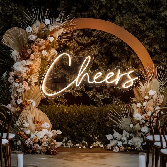 What size neon sign for wedding 60 photos - Astyledwedding.com