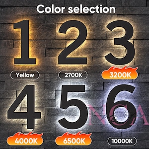 LED Backlit House Numbers,personalized House Number,custom Door Sign ...