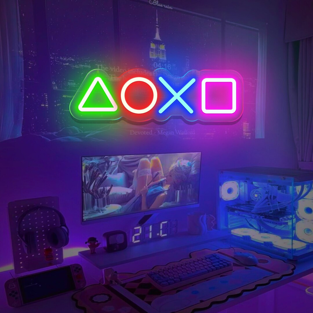 Playstation Neon Led Sign Custom Neon Sign neon Sign game Room Decor ...