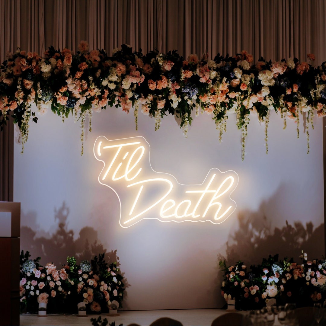 Til Death Wedding LED Neon Light,til Death LED Neon Light Sign Wall ...