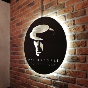 Custom Light Box Logo Sign, Handcrafted Business Name Plaque, LED ...