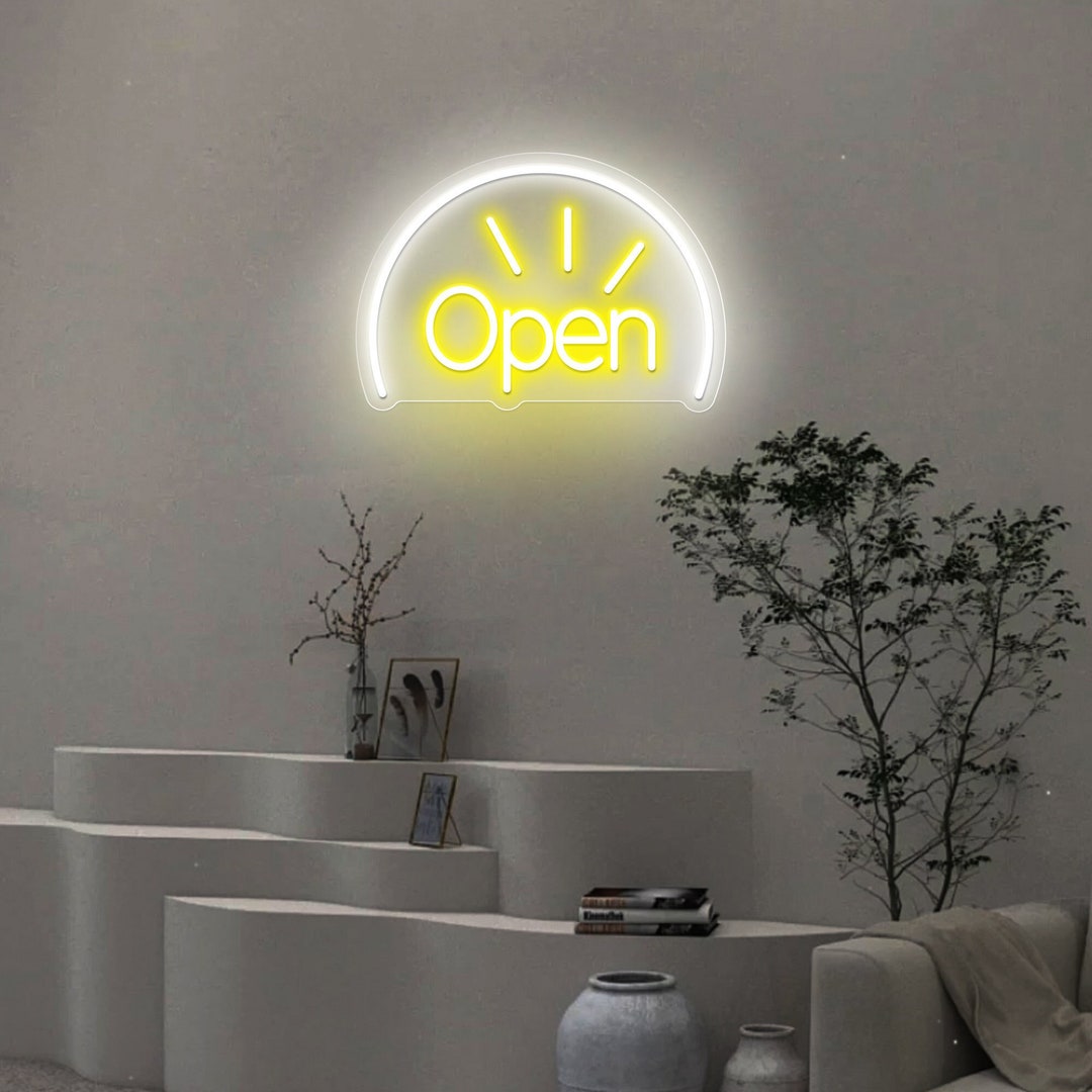 Open Neon Sign, Open Neon Sign Business Logo, Led Sign Wall Decor, Open ...