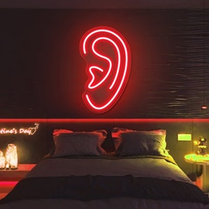 Ear Neon Sign for Wall Room Decoration, Human Ear LED Light, Ear LED ...