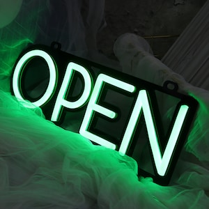 Business Open Sign With Remote,led Neon Open Sign-ideal for Your ...