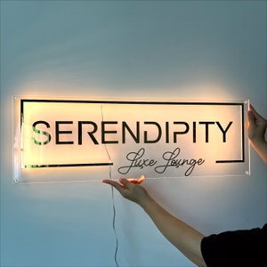 Custom Rectangle Business Neon Lights Logo Sign,custom Logo Decoration ...