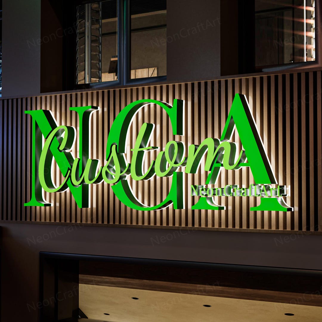 3D LED Lighted Sign for Business – Custom Outdoor Illuminated Signage ...