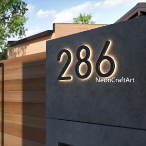 Outdoor House Numbers ,light up Address Sign, Custom Modern House ...