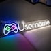 Personalized Gamer Tag Neon,custom Username & Game Logo Neon Light ...