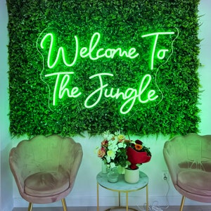 Welcome to the Jungle Neon Sign, Custom Light Sign for Bedroom Home ...
