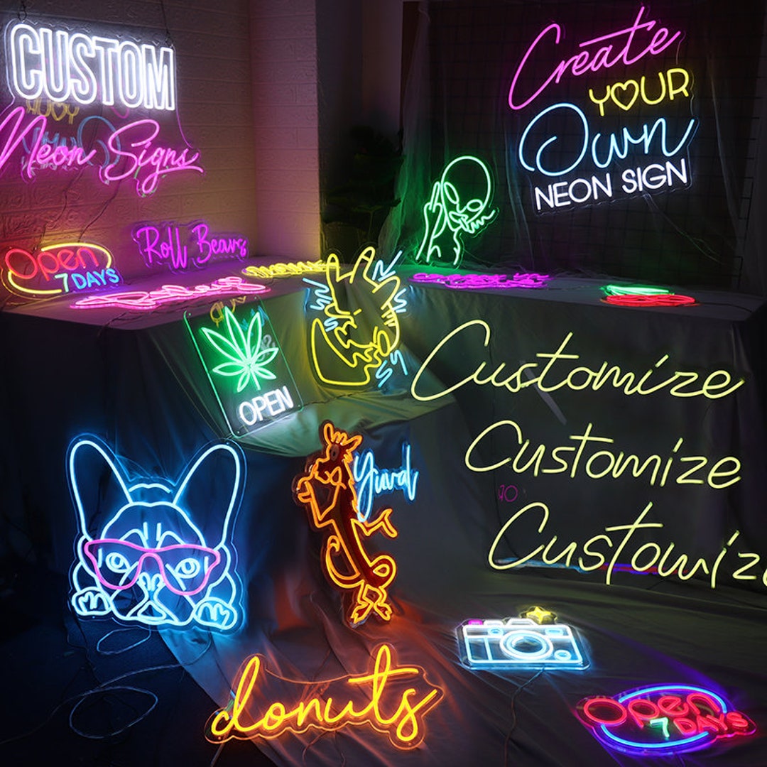 Neon Signcustom Neon Sign wedding Signs Family Name Neon Sign Custom ...