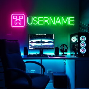 Custom Neon Sign Gamer Tag for Twitch Instagram Facebook Tktok Tag Game ...