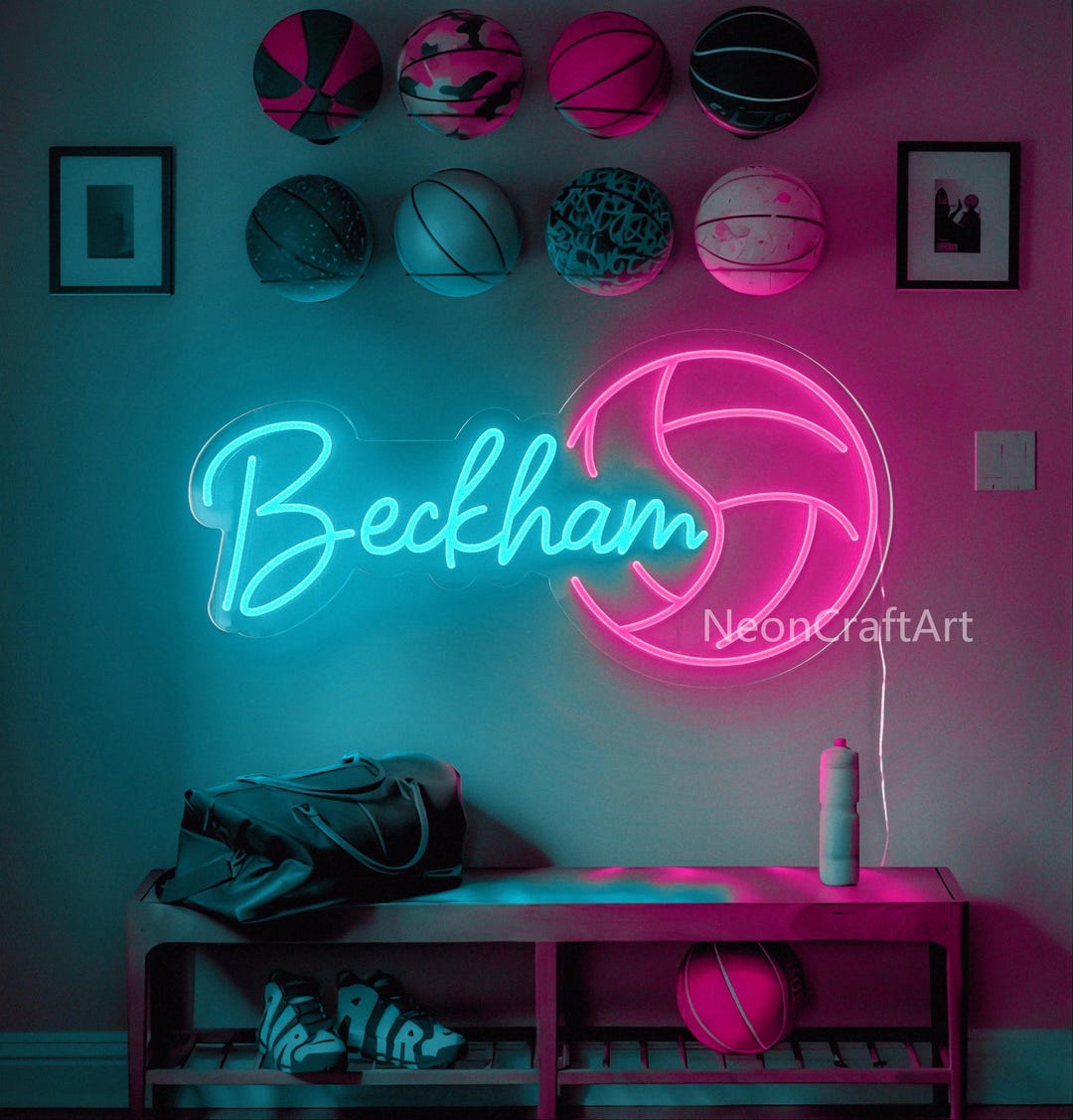 Custom Volleyball Name Neon Sign,custom Volleyball Player Neon Sign ...
