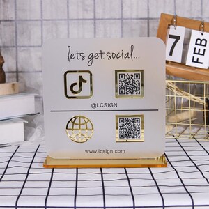 Custom Social Media QR Code Sign | Mini QR Code Sign | Payment Sign ...