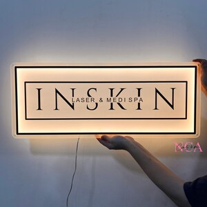 Custom Acrylic Logo Sign,custom Business Name Sign,custom Rectangular ...