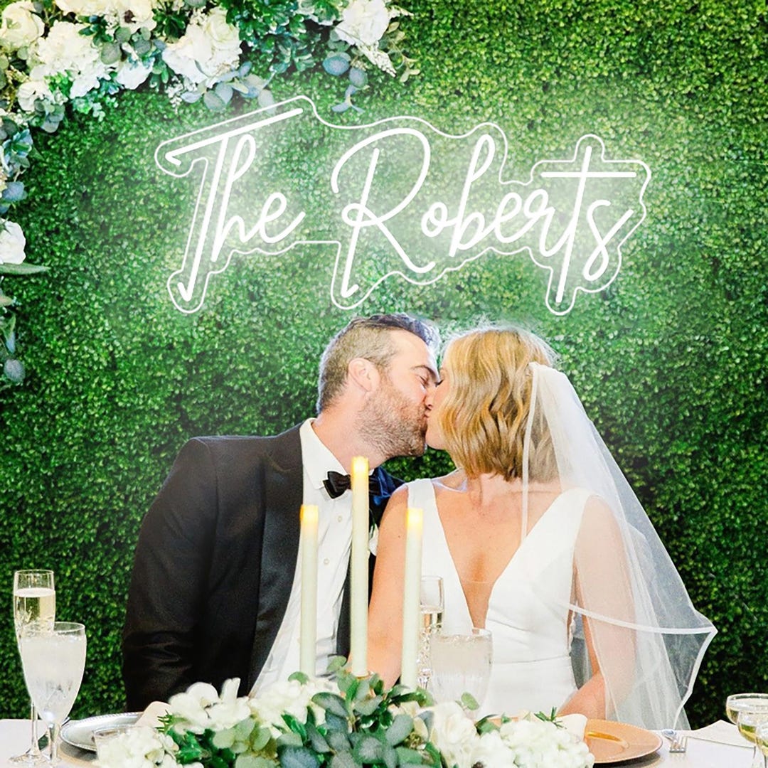 Personalized Wedding Neon Sign - Bride & Groom Name Custom LED Neon ...