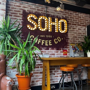 Retro Letter Signage With Light Bulb, Custom Marquee Logo Signs ...