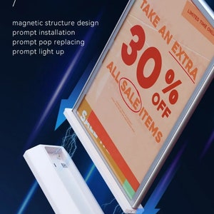 Custom Desktop LED Light Box Poster Frame, Custom Restaurant Desktop ...