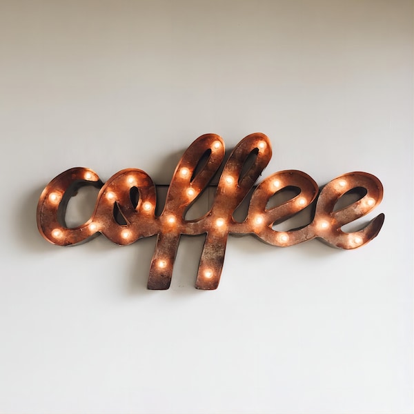 Light up Coffee Sign - Etsy