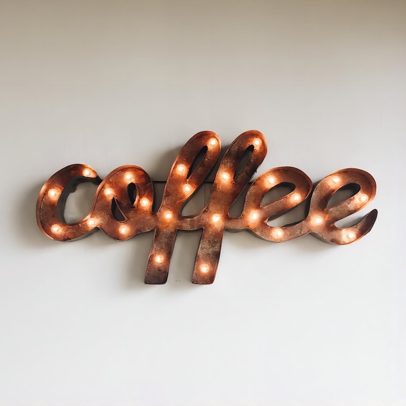 Light up Coffee Sign - Etsy
