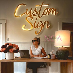 Custom Light up Logo Sign,custom 3D Backlit Sign, Laser Cut Signboard ...