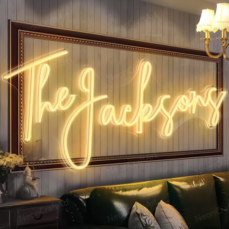 Custom Neon Wedding Sign - Personalized Couple Name LED Neon Sign ...