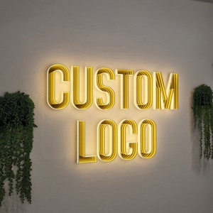 Custom Infinity Mirror LED Logo Sign for Wall,mirror Light Bedroom Wall ...