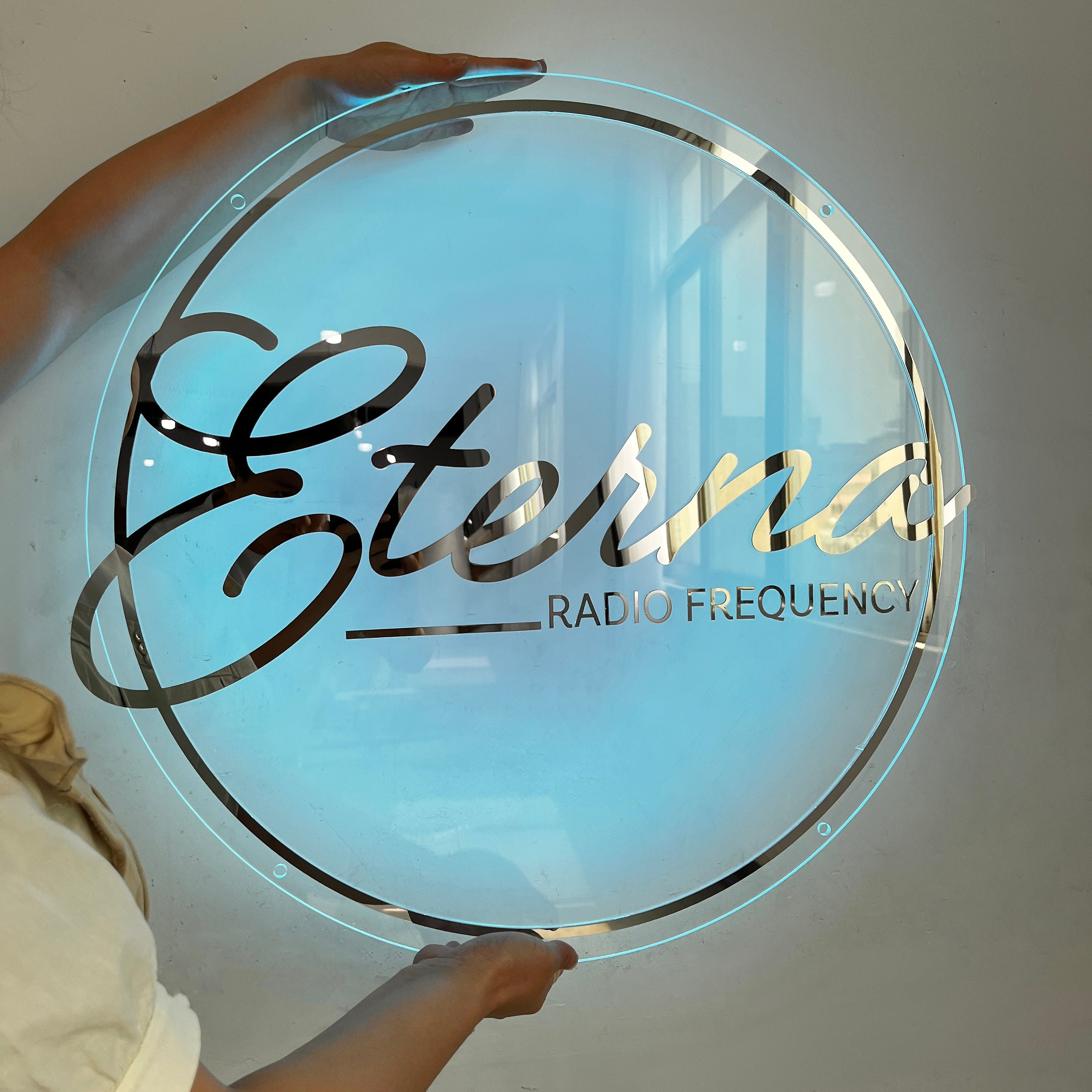 Round Acrylic Company Logo Sign,custom 3D Backlit Logo Sign,acrylic ...