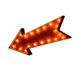 LED Light up Arrow Sign - Custom Metal Marquee Directional Sign ...