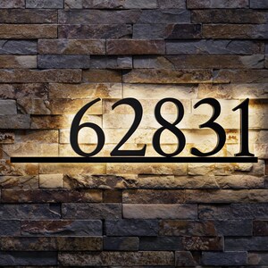 Solar Backlit Number,custom Illuminated Address Number,metal Backlit ...