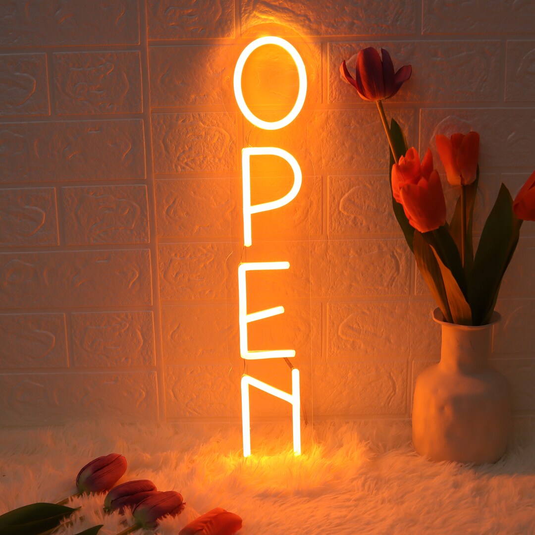 Open Neon Sign, Handmade Custom Led Sign Wall Decor, Welcome Sign for ...