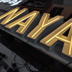 Custom Led Channel Letters,illuminated Metal Letters,3d Business Neon ...