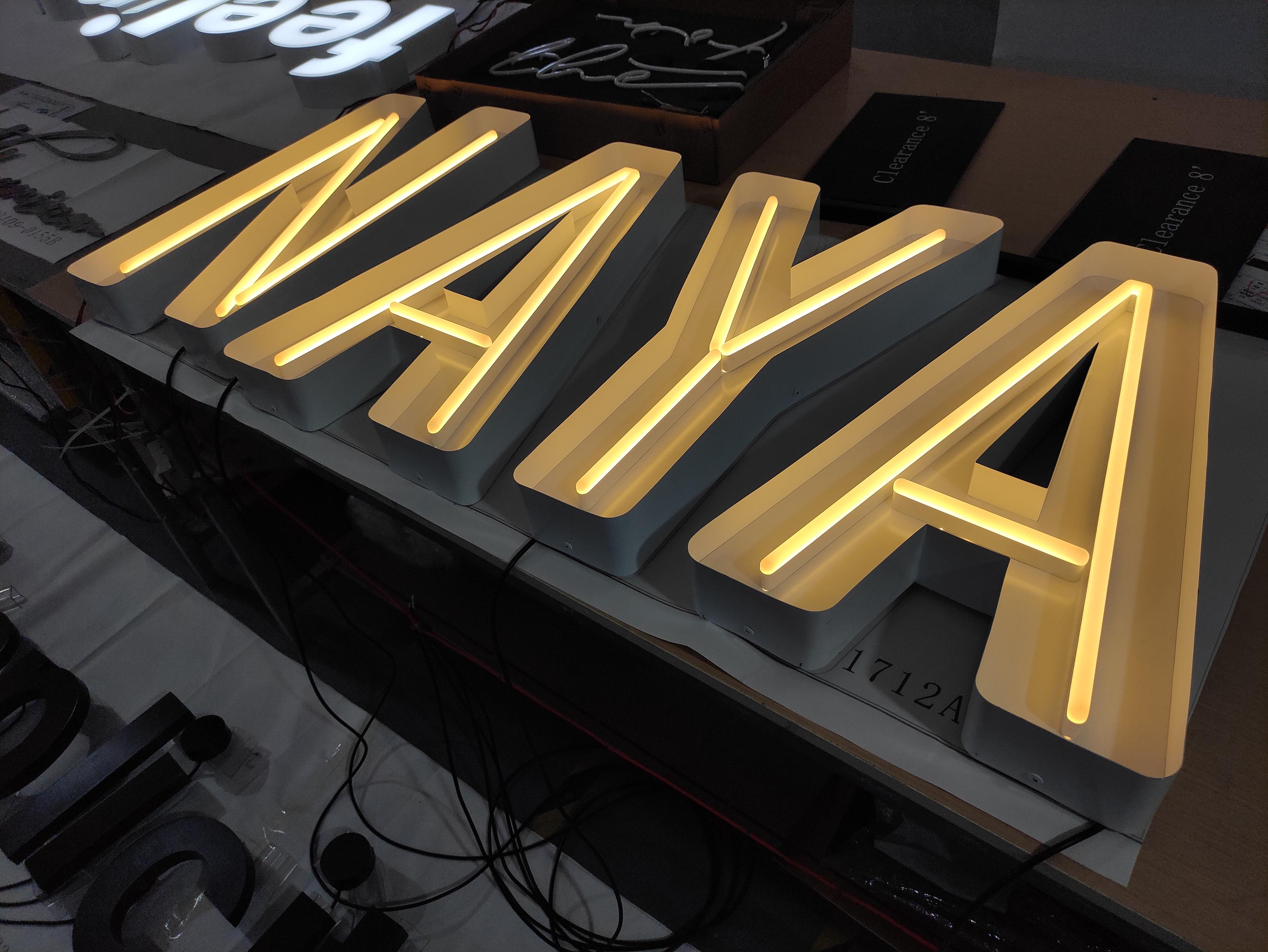 Custom Led Channel Letters,illuminated Metal Letters,3d Business Neon ...