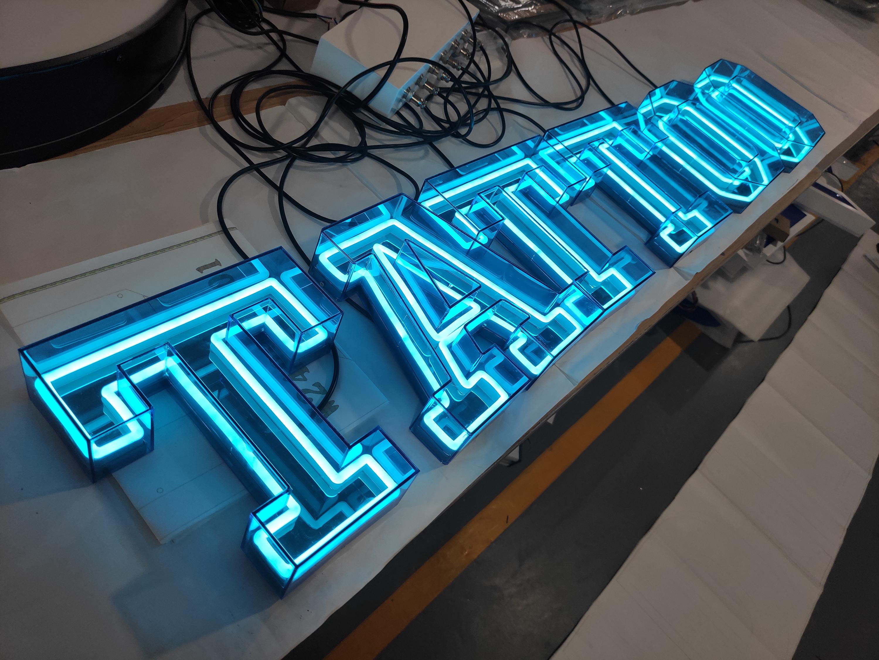 Custom Acrylic Neon Number Letter,custom Large Business Neon Sign,3d ...