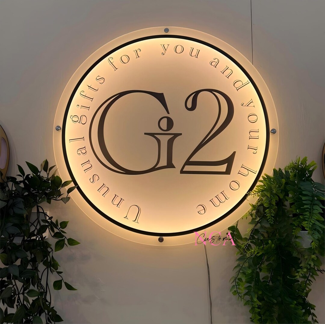Custom Backlit Acrylic Business Sign | LED Logo Sign | Business Logo ...