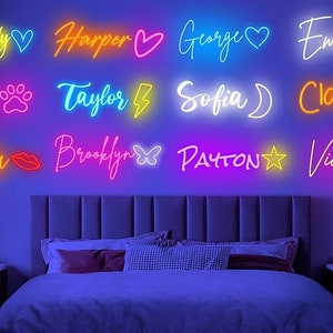 Custom Name Neon Sign,light up Name Sign,custom Neon Sign Name for Kids ...