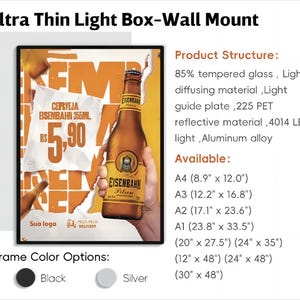 Custom Led Slim Anime Light Box,photo Studio Light Box,led Box Poster ...