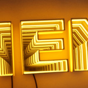 Custom Infinity Mirror Letter Number,custom Light up Business Logo ...