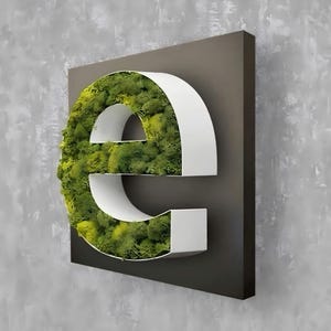 Custom Moss Wall Art,custom Signs With Moss,logo Moss,office Logo Sign ...