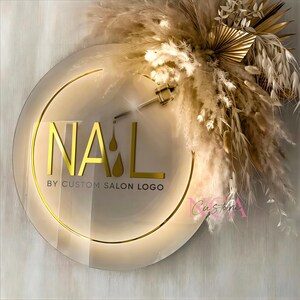 Custom Nail Salon LED Backlit Acrylic Business Sign,custom Business ...