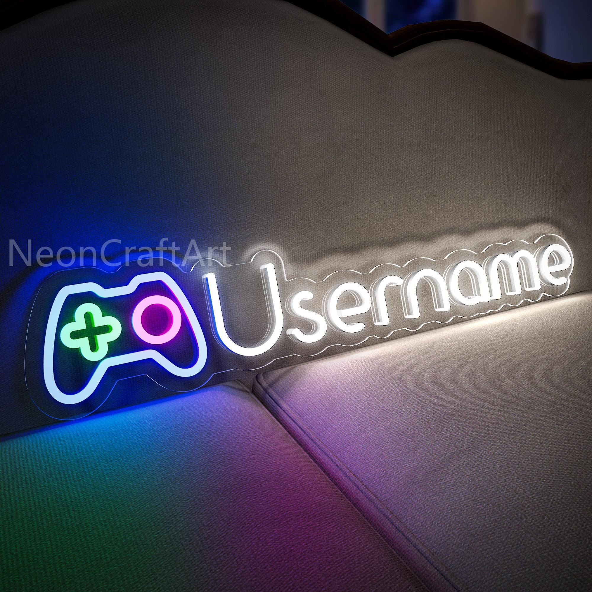 Game Room Neon | Personalized Twitch Username Neon Sign | Custom Gamer ...